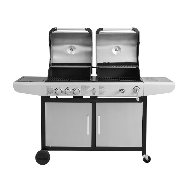 Boss Grill Premium Dual Fuel - 2 Burner Dual Fuel BBQ Grill with Side ...