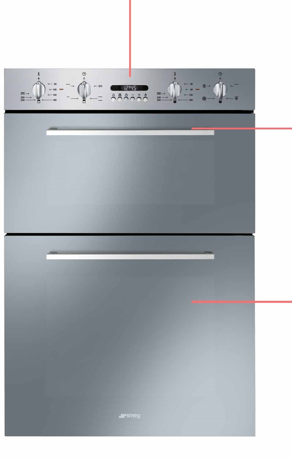 GRADE A1 - Smeg DOSF44X Cucina 60cm Stainless Steel Electric Double ...