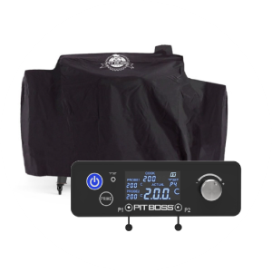 Pit Boss Navigator 1230 Pellet Smoker and 3 Burner Gas Combo BBQ Grill ...