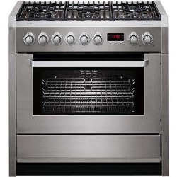 AEG C41029GM 90cm Dual Fuel Range Cooker in Stainless Steel ...
